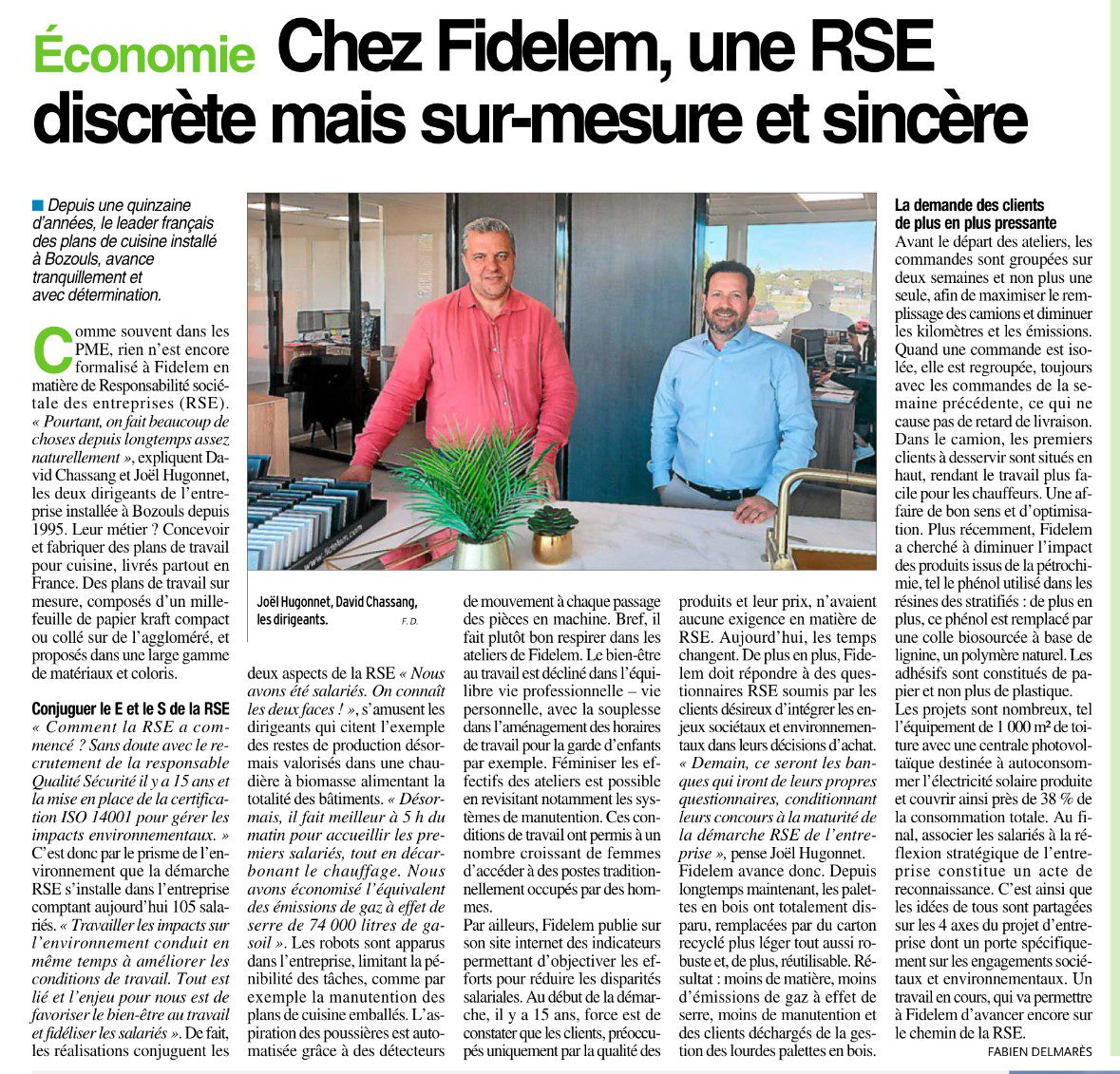 Fidelem dans Centre Presse Aveyron : une RSE discrète, mais sur-mesure ...